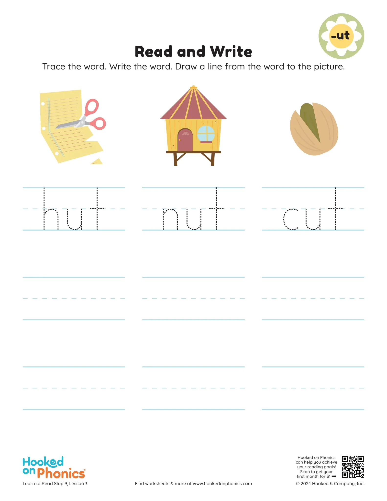 UT Word Family Read and Write | Hooked on Phonics UT Word Family Read and Write | Hooked on Phonics