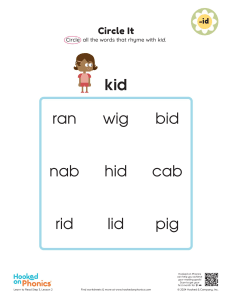 Short I Words | Hooked on Phonics
