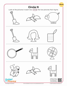 Rhyming Words Worksheets | Hooked on Phonics