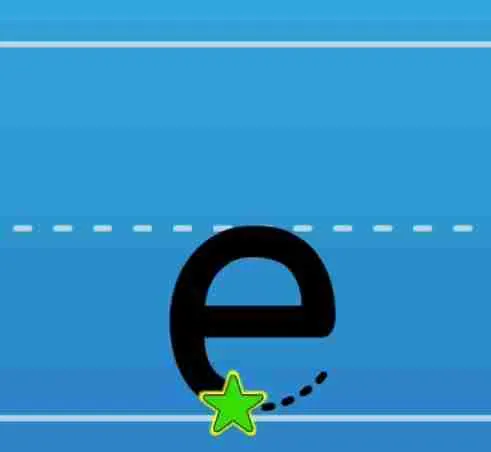 Learn to Trace Lowercase Letter E Video | Hooked on Phonics