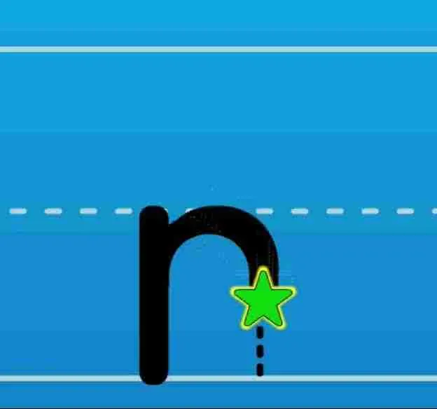 Learn to Trace Lowercase Letter N Video | Hooked on Phonics
