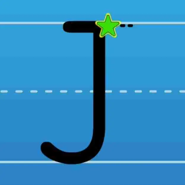 Learn to Trace Capital Letter J Video | Hooked on Phonics