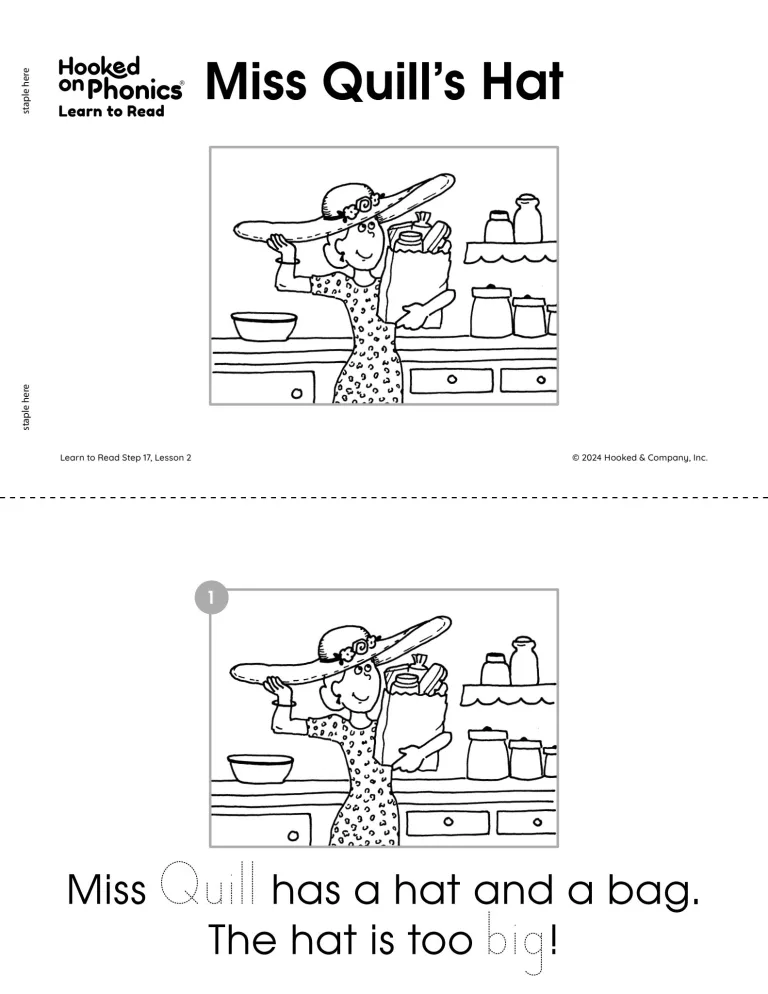 QU Words Comprehension Story: Miss Quill's Hat | Hooked on Phonics