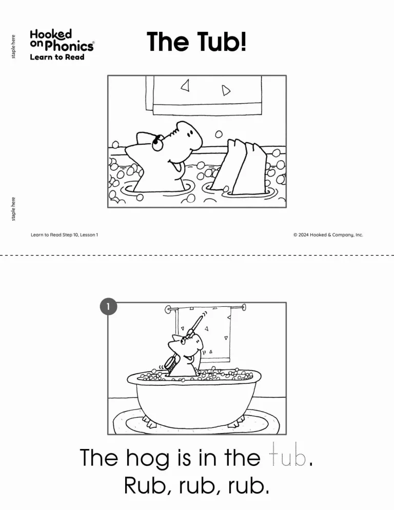 UB Word Family Comprehension Story: The Tub | Hooked on Phonics