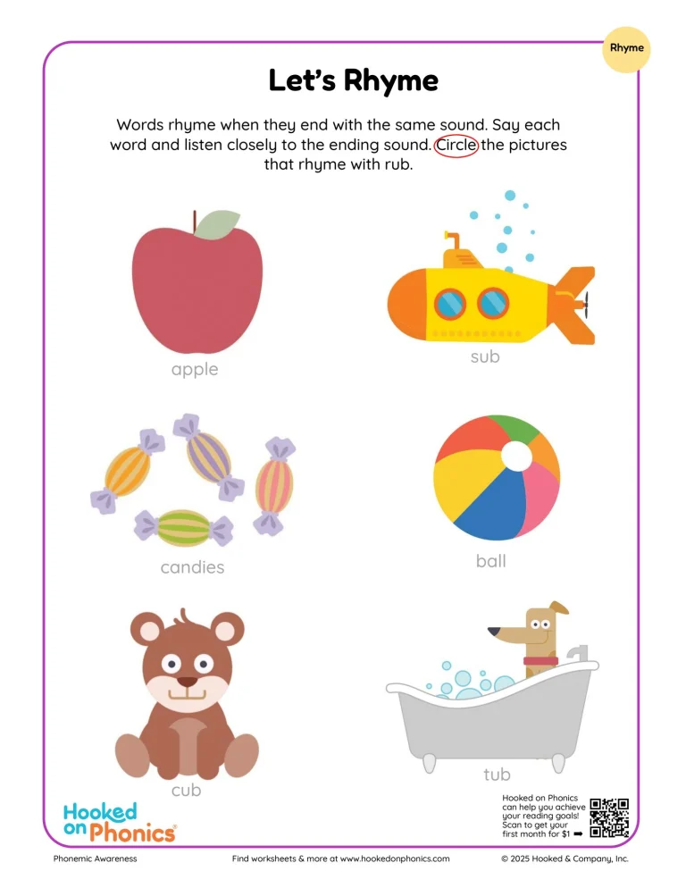 Rhyming Words - Rub | Hooked on Phonics