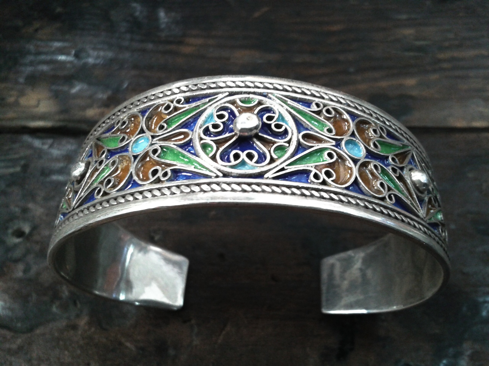 Bracelet 800 Tiznit Silver Colored Morocco | Fair Trade Morocco Anou