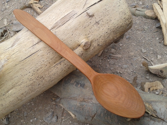 Hand Carved Spoon Juniper Wood Orange Morocco | Fair Trade Morocco Anou