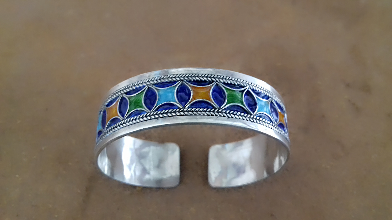 Bracelet 800 Tiznit Silver Colored Morocco | Fair Trade Morocco Anou