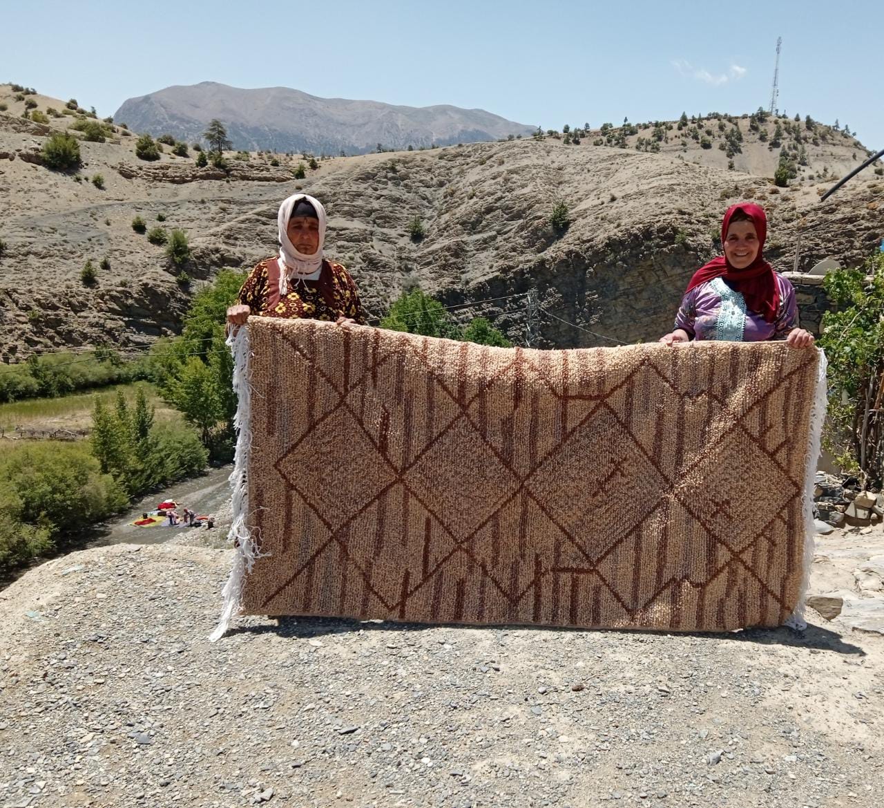 Pile knot Cotton Thread Brown Morocco | Fair Trade Morocco Anou