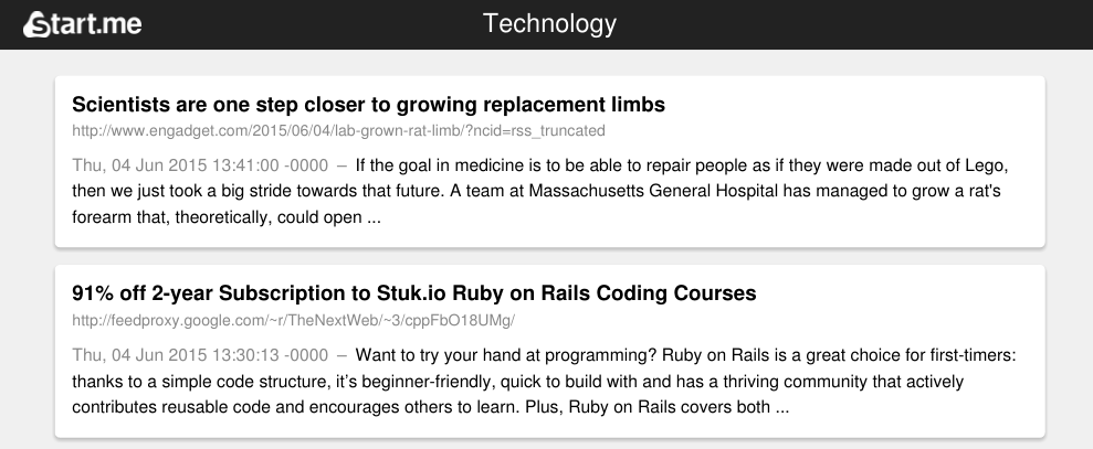 [Old News] Unlock your Start.me feeds and bookmarks with RSS and OPML ...
