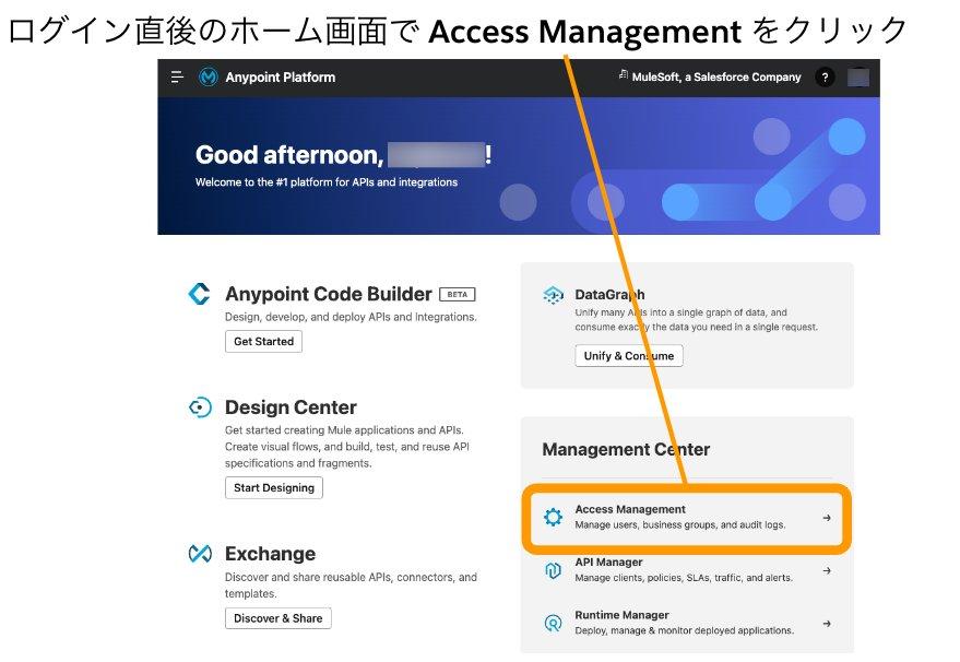 Anypoint Platform 環境構築における操作手順｜MuleSoft｜Salesforce サクセスナビ