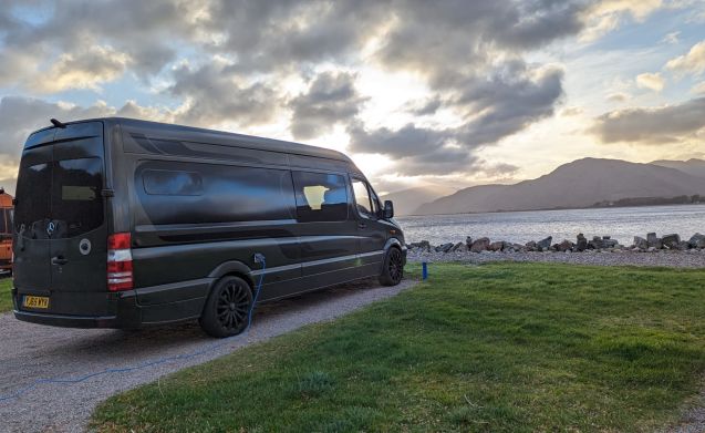 Luxury adventurer with large garage. – Mercedes Sprinter Campervan ...