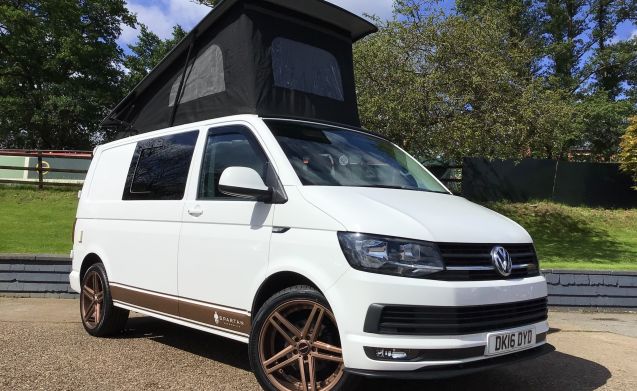 4 berth Volkswagen Transporter Campervan With Pop Top from 2016 from £ ...