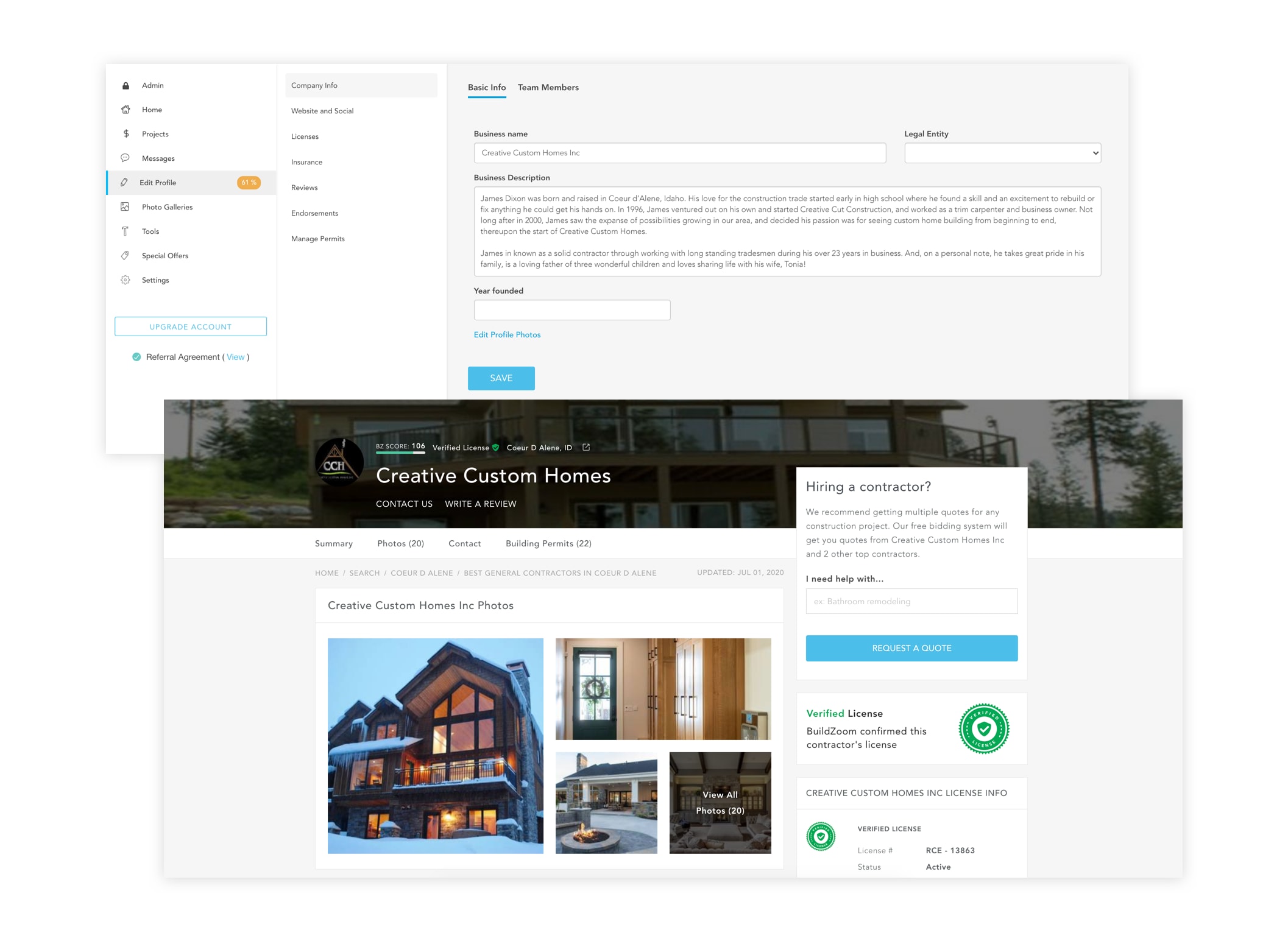 How BuildZoom Works for Professionals