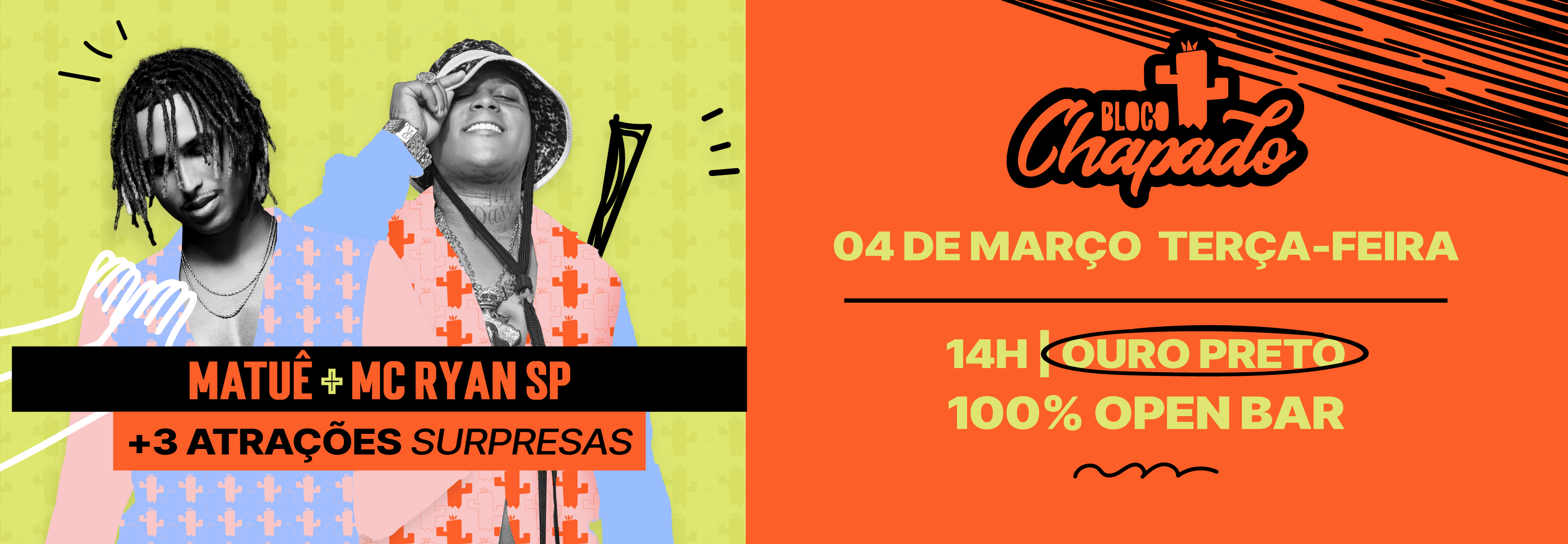 Bloco Chapado 2025 - Matuê e muito mais em Ouro Preto - Evento ON