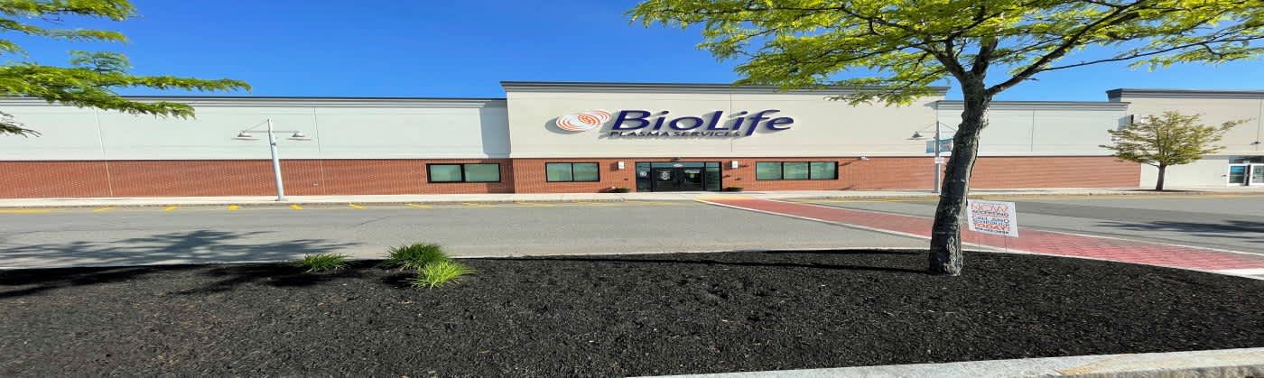 BioLife Plasma Services plasma donation center in Methuen, Massachusetts.