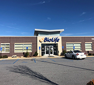 Front entrance of BioLife Plasma Services plasma donation center in ...