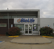 Front entrance of BioLife Plasma Services plasma donation center in ...