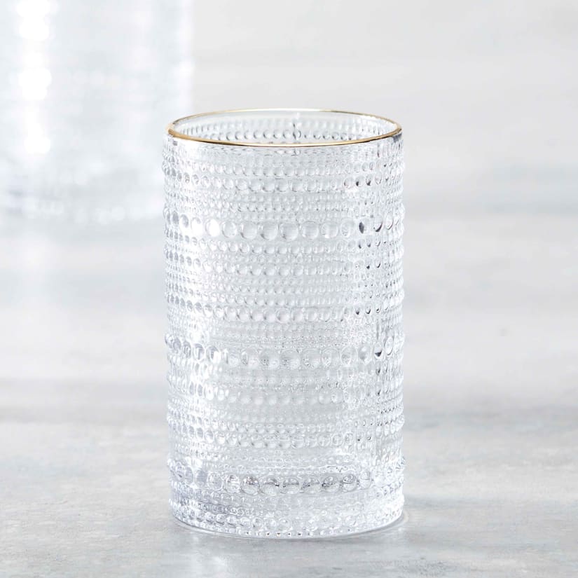 Jupiter Gold Rimmed Iced Beverage Glasses (Set of 6)