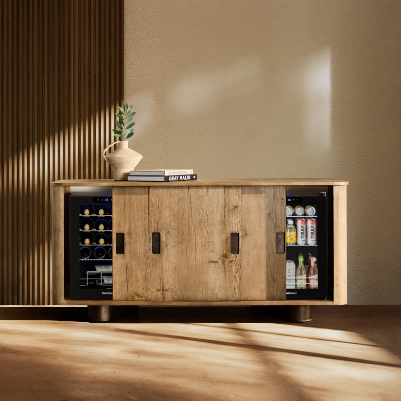 Caldas Sideboard with One 20 Bottle Wine Cooler And One Beverage Center