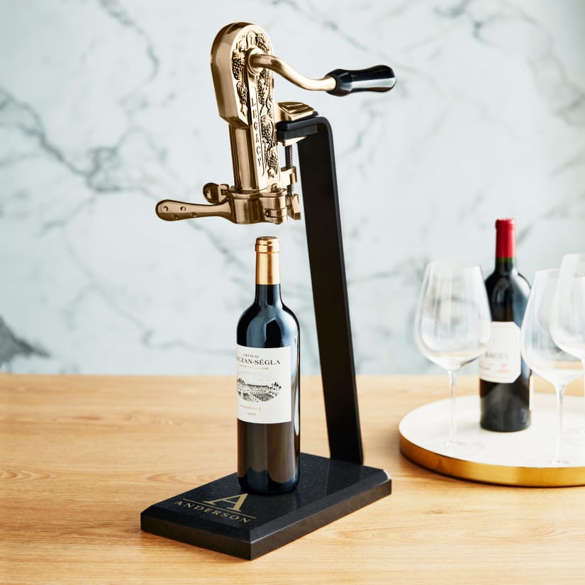 Legacy Corkscrew with Black Marble Stand and Handle (Antique Bronze ...