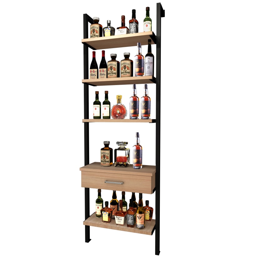 SOMM 2-Pole Spirits Shelf with Drawer