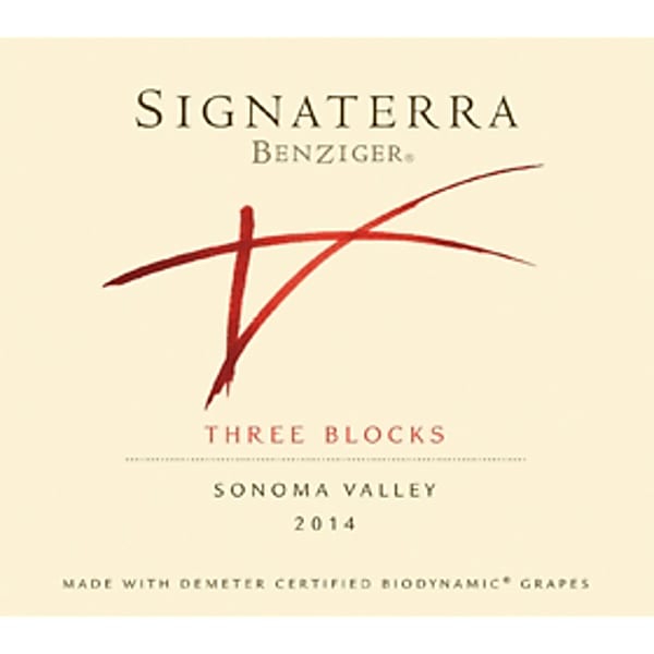 Signaterra Benziger 2014 Three Blocks Red (Sonoma Valley) Rating and Review | Wine Enthusiast