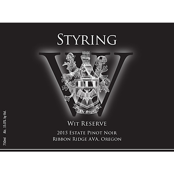 Styring 2015 Wit Reserve Estate Pinot Noir (Ribbon Ridge) Rating and ...