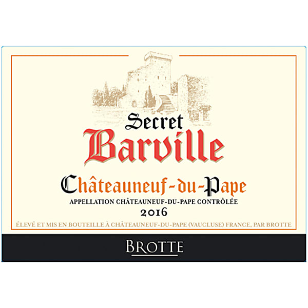 Brotte 2016 Secret Barville Red (Châteauneuf-du-Pape) Rating and Review ...