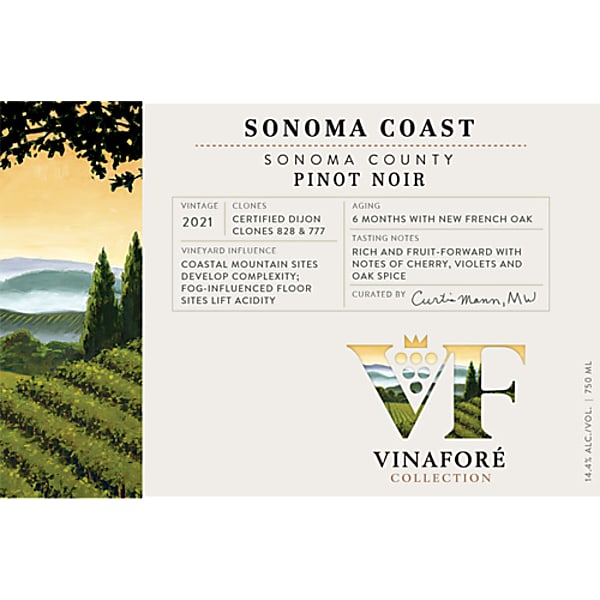 DC Flynt MW Selections 2021 Vinaforé Collection Pinot Noir (Sonoma ...