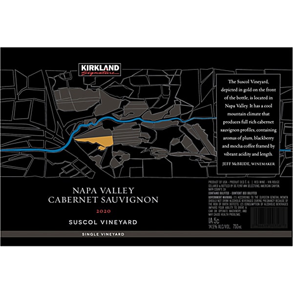 Kirkland Signature 2020 Suscol Single Vineyard Cabernet Sauvignon (Napa ...