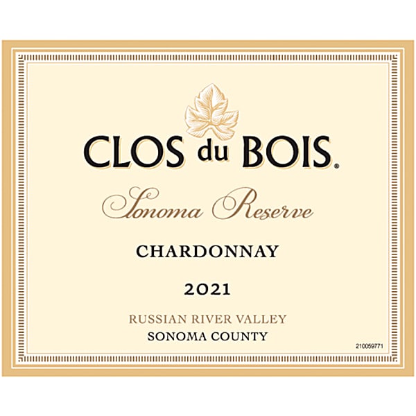 Clos du Bois 2021 Sonoma Reserve Chardonnay (Russian River Valley ...