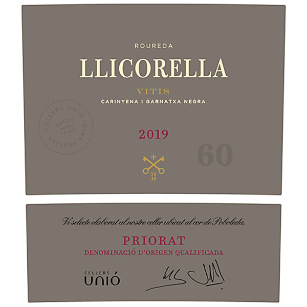 Cellers Unió 2019 Roureda Llicorella Clàssic Garnatxa Negra Carinyena ...