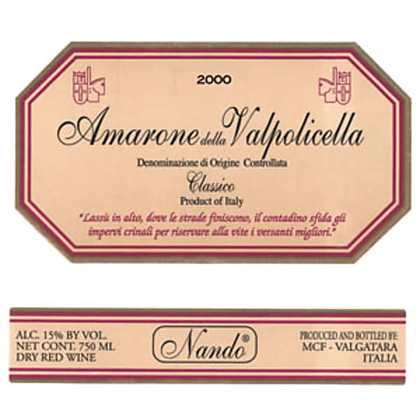 Nando 2000 Corvina (Amarone della Valpolicella Classico) Rating and ...
