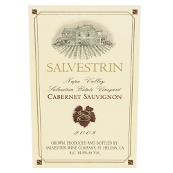 Salvestrin 2003 Estate Vineyard Cabernet Sauvignon (St. Helena) Rating ...
