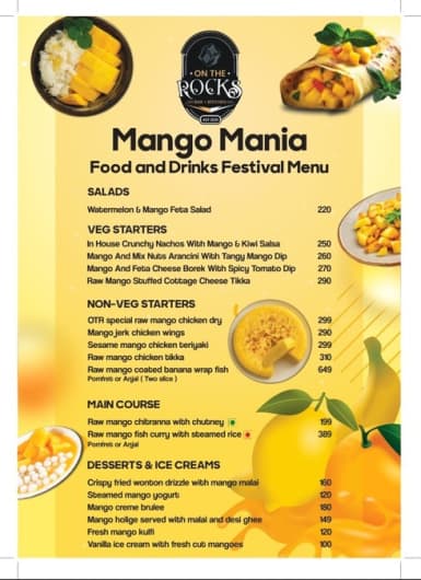 Mango Mania Food Festival - Free Entry For All at One the rocks bar ...
