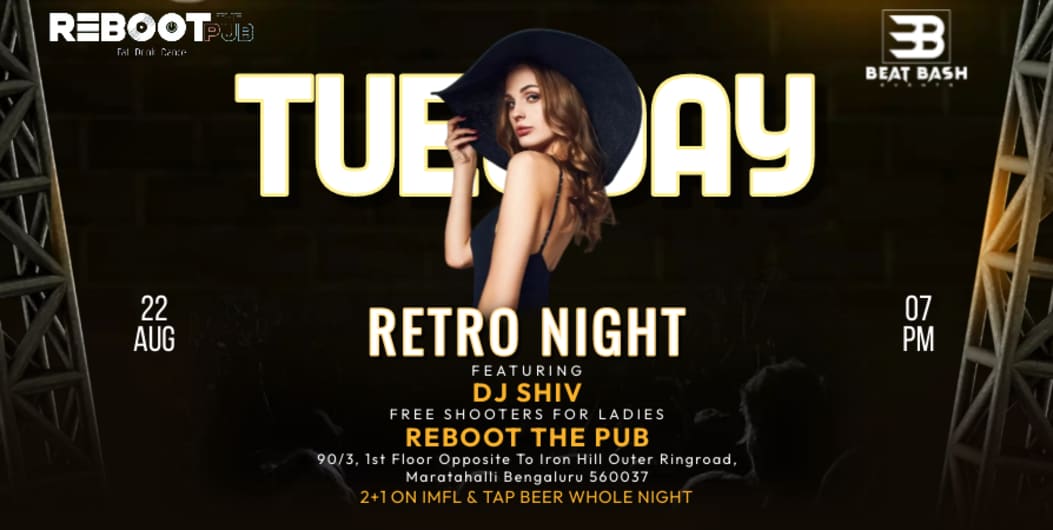 Tuesday Retro Night at Reboot The Pub in Bangalore - HighApe