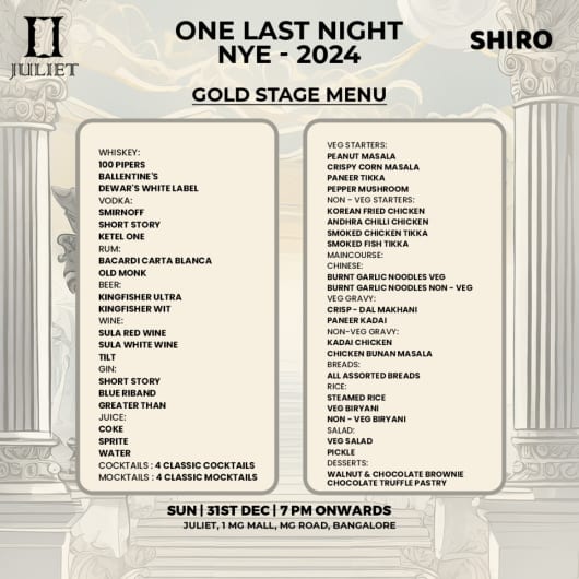 One Last Night NYE 2024 | Juliet at Juliet 1 MG | Lido Mall in ...