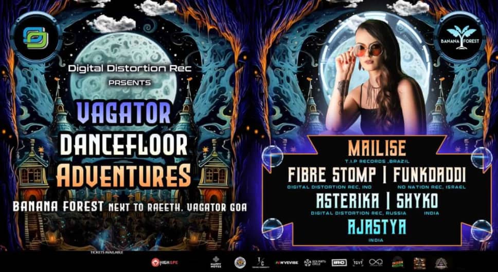 Vagator Dancefloor Adventures at Banana Forest in 8-countries-with ...