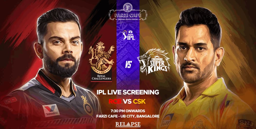 RCB VS CSK | IPL Live Screening at Farzi Cafe, Bangalore in Bangalore ...