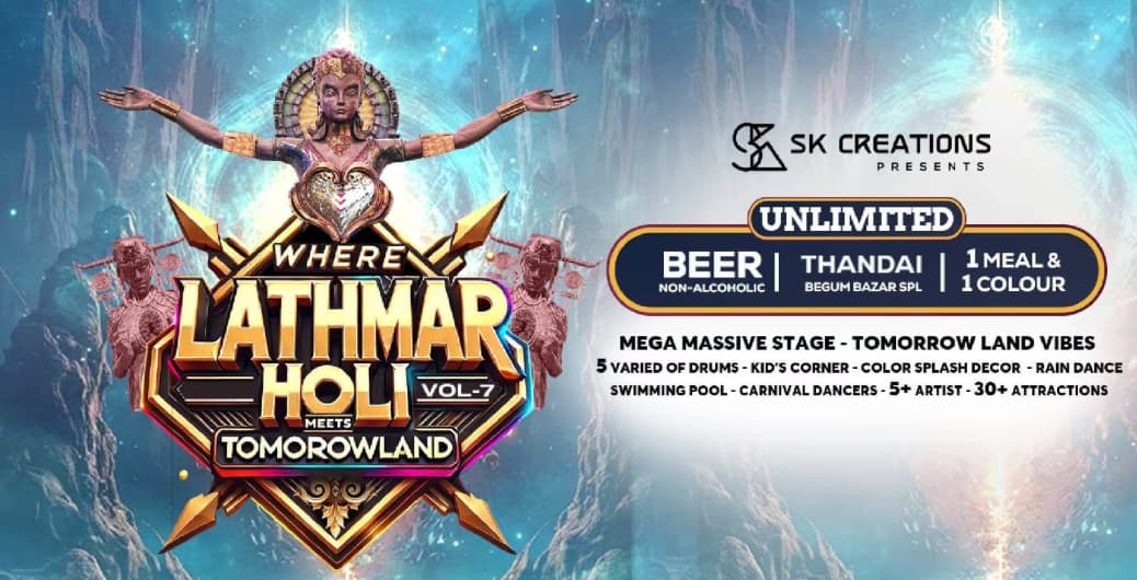 Lathmar Holi 2025 Vol 7.0 - Hyderabads Biggest Holi Carnival at Hitech Arena in Hyderabad - HighApe