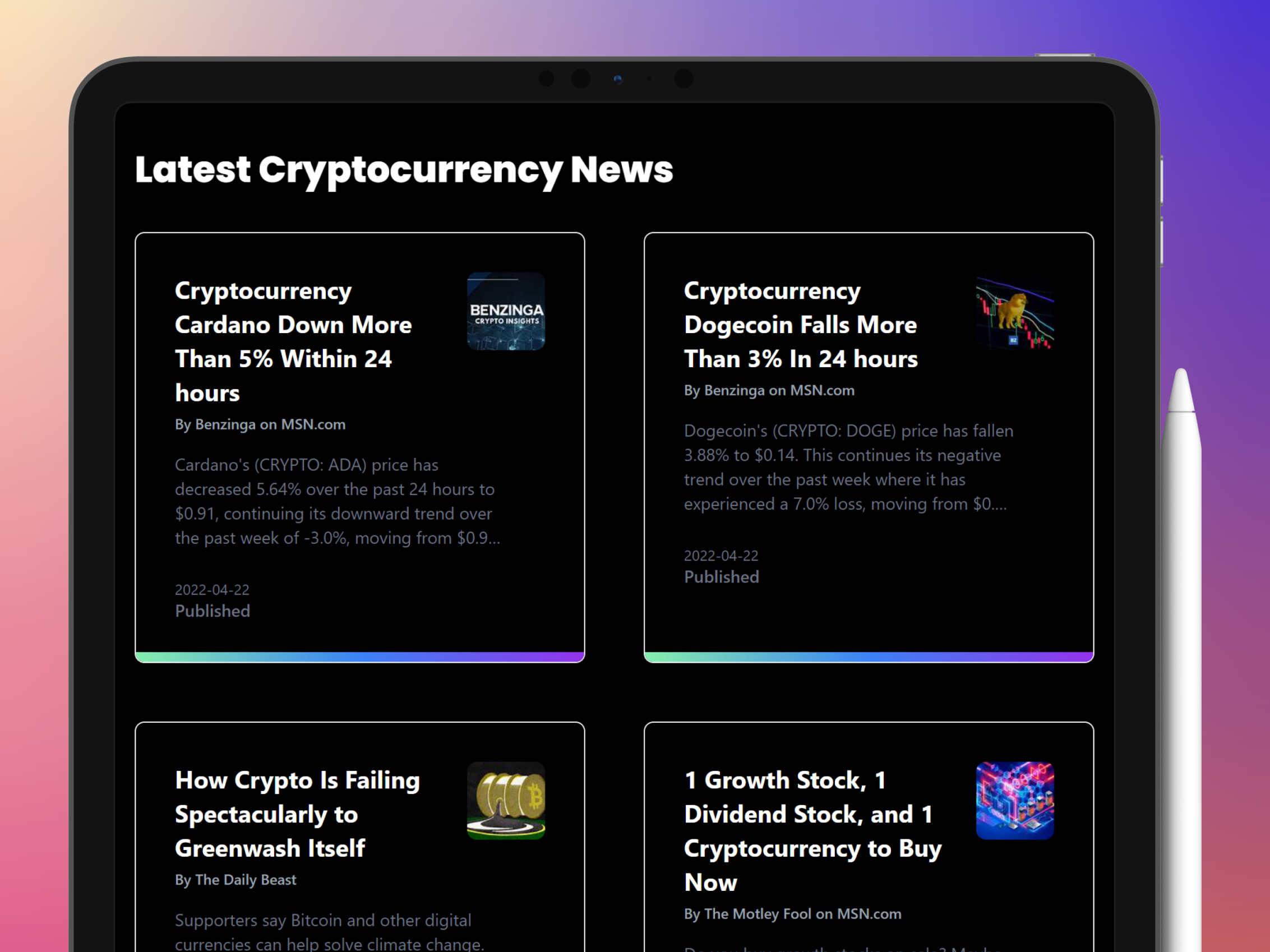 Introducing Cryptocademy: A real time virtual crypto trading simulator ...