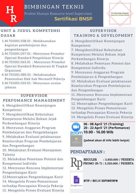 Sertifikasi BNSP HR Supervisor (Training Development / Perfomance ...