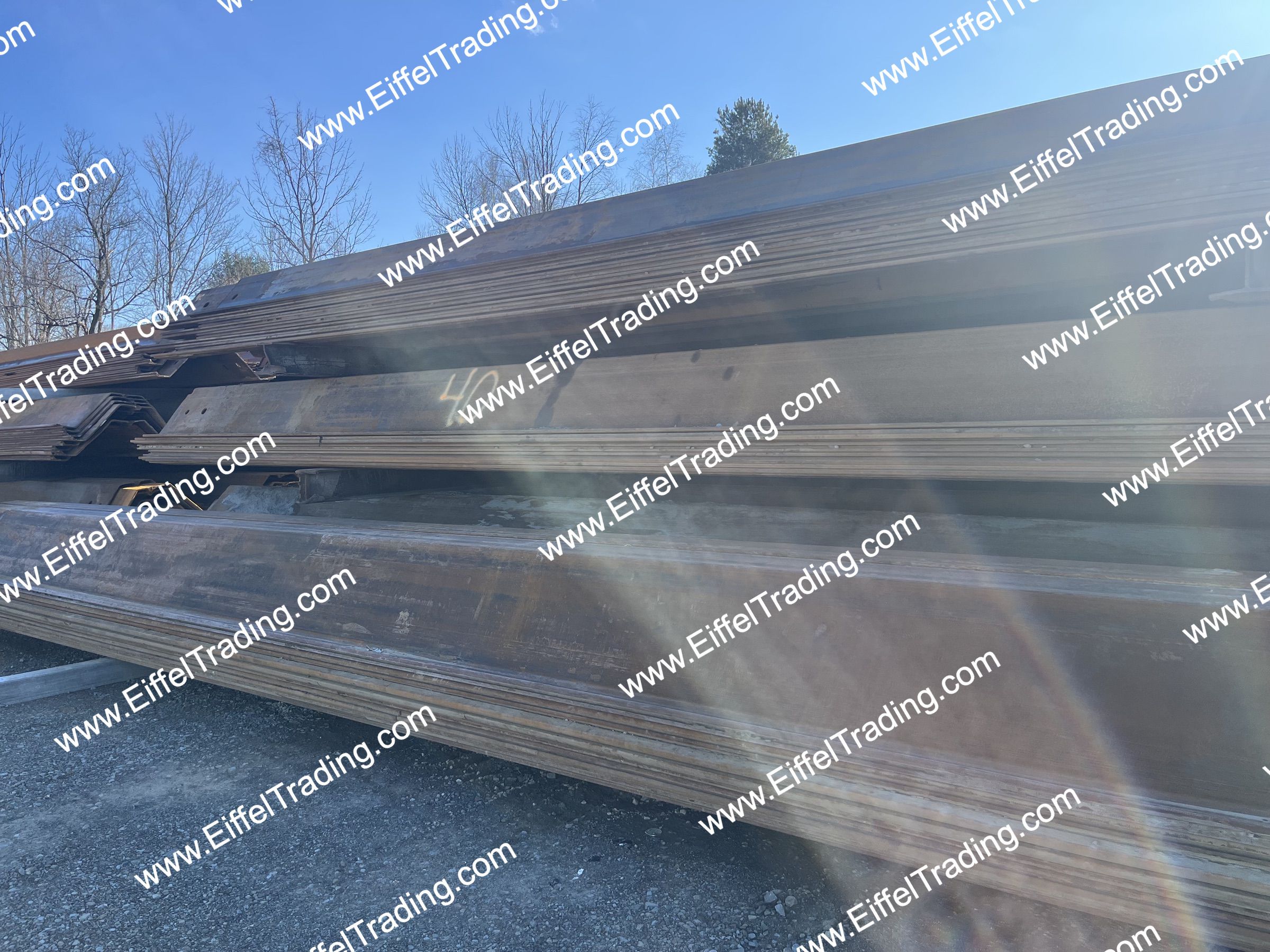 30 Pair of Used PZC-26 Sheet Pile at 40' Lengths | Eiffel Trading