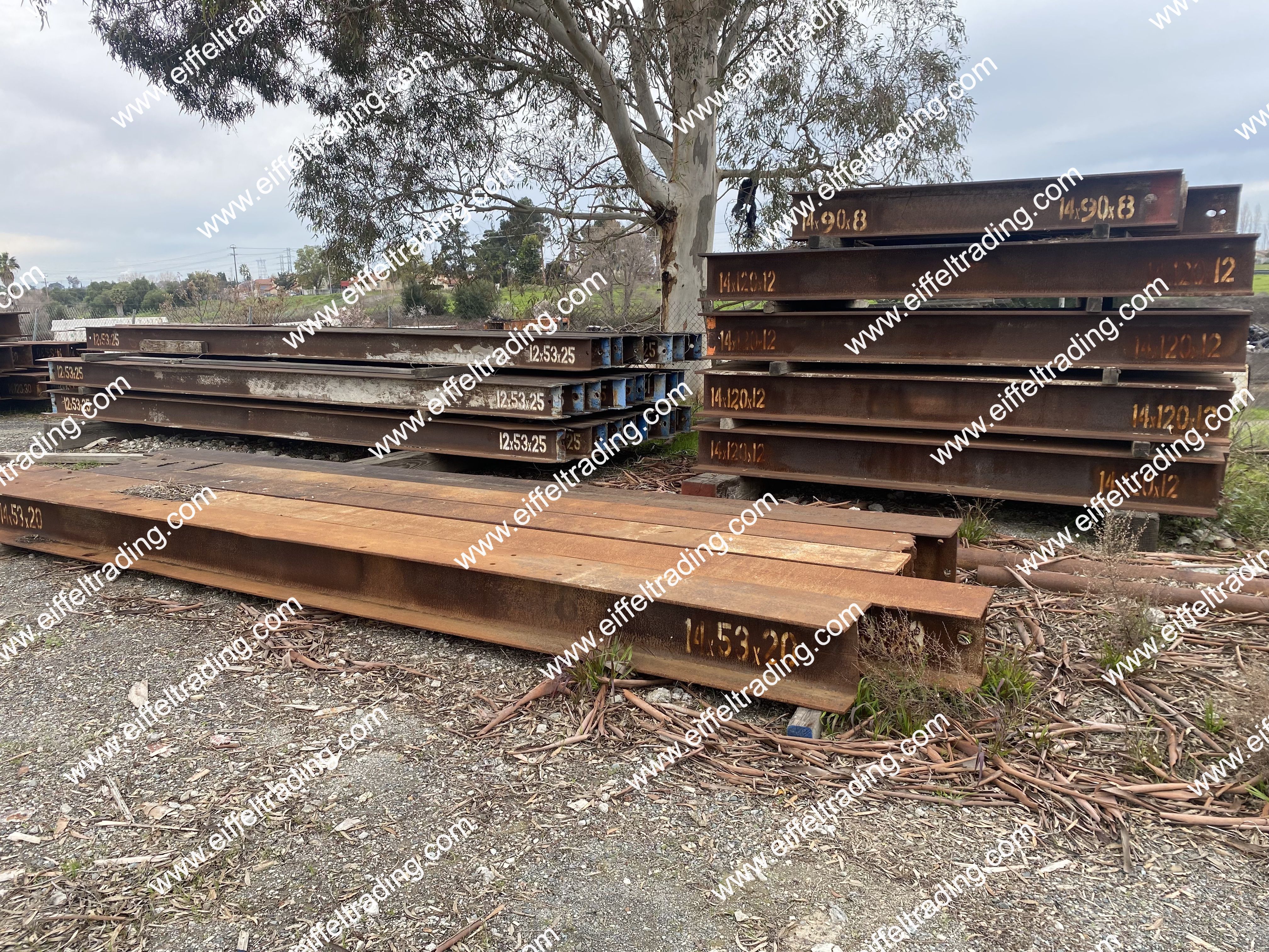 11ea. W14x53 Beams at 19' to 30' Lengths | Eiffel Trading