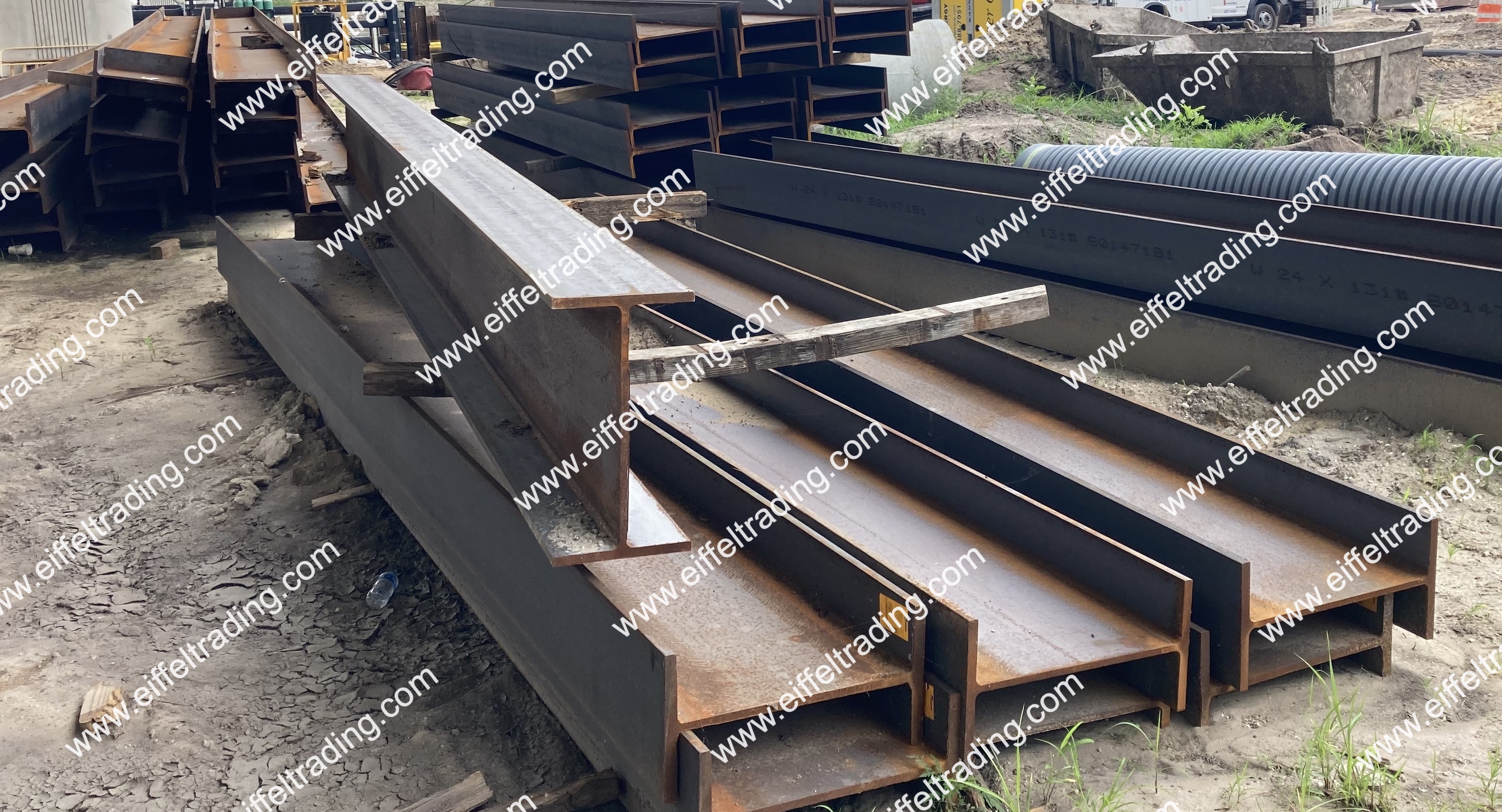 48ea. W24x131 Beams at 18' to 49' Lengths | Eiffel Trading