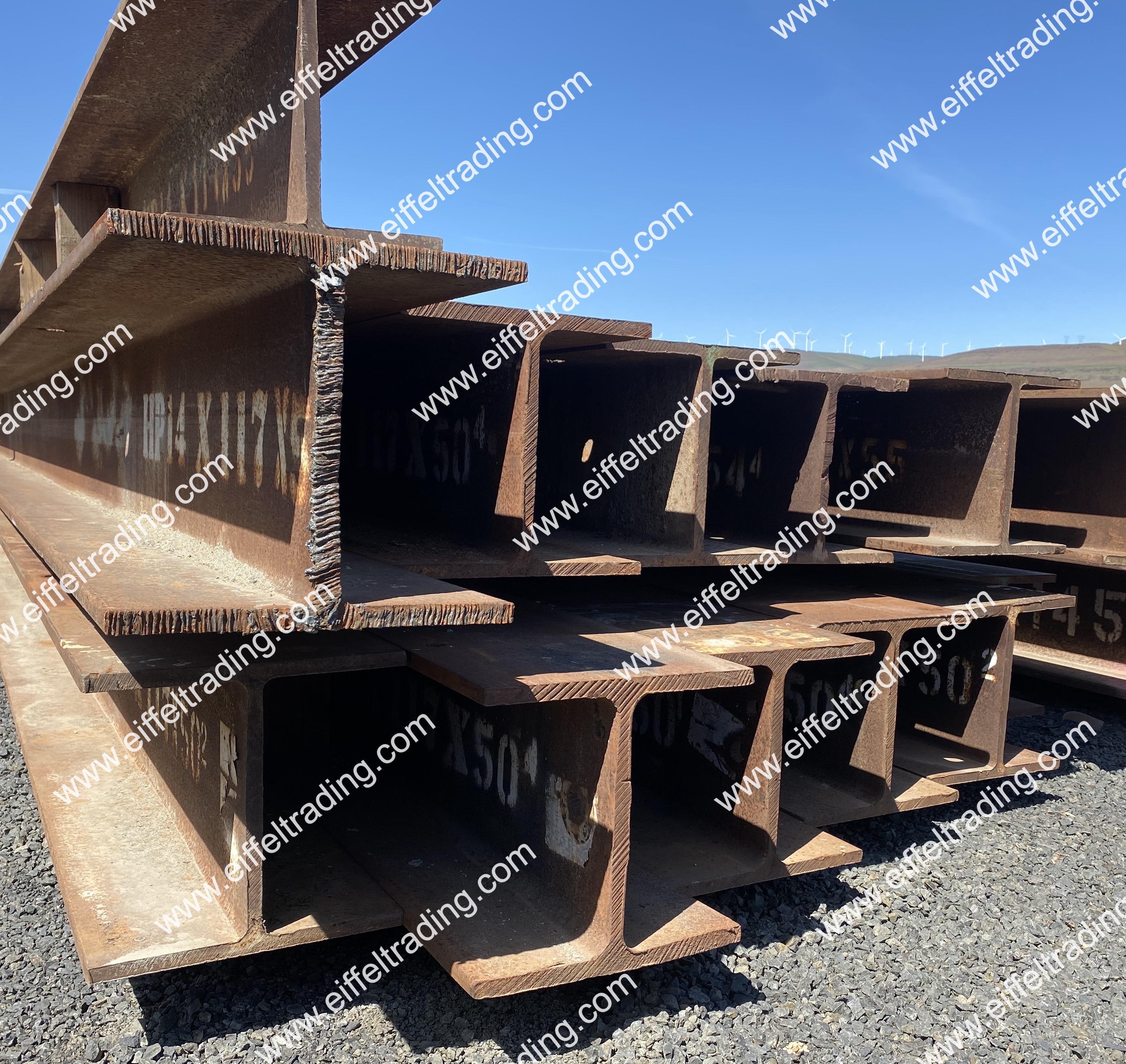 89ea. HP14x117 Beams at 7' to 40' Lengths | Eiffel Trading