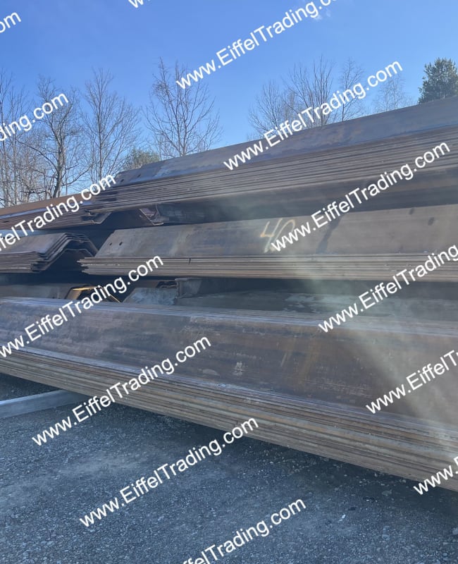 30 Pair of Used PZC-26 Sheet Pile at 40' Lengths | Eiffel Trading