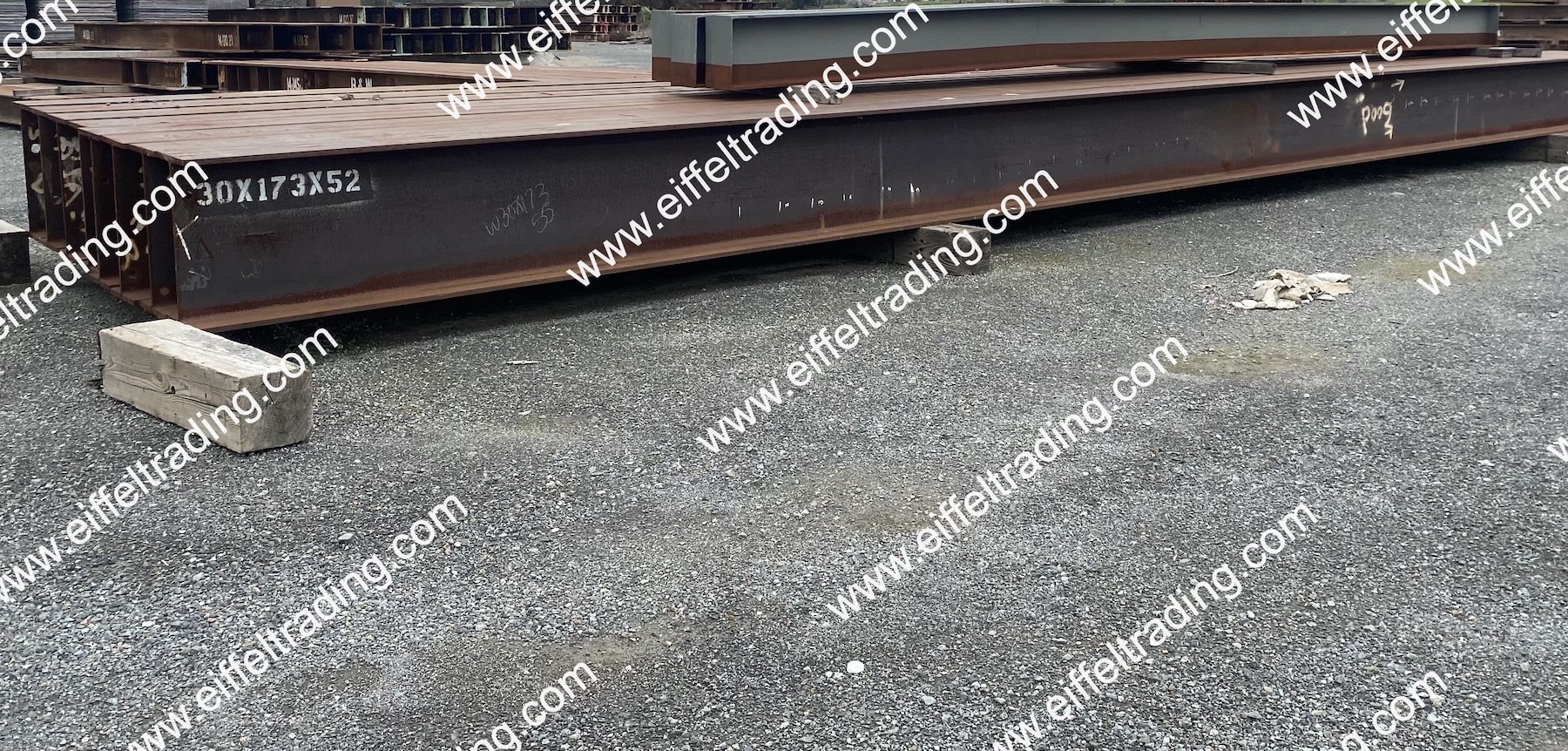 8ea. W30x173 Beams at 52' to 55' Lengths | Eiffel Trading
