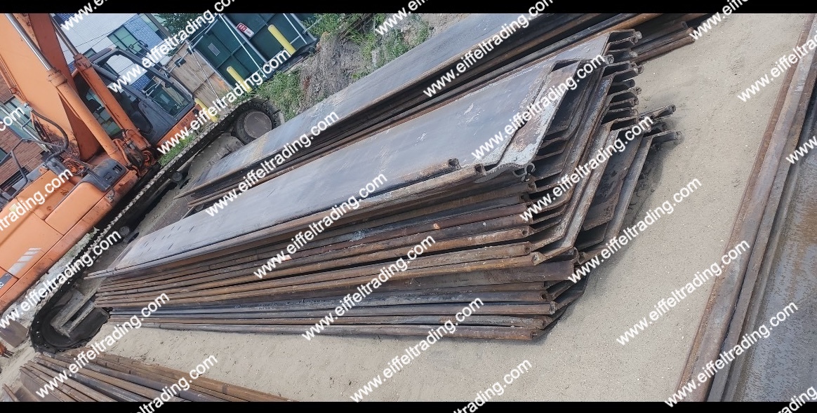 55 Singles of Used AZ12-700 Sheet Pile at 25' | Eiffel Trading